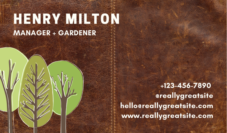 Brown Tree Service Business Card Design - ShareEcard