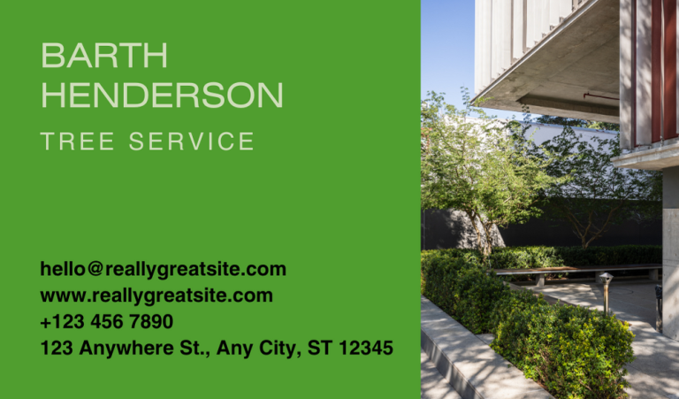 Green Tree Service Business Card Design - ShareEcard