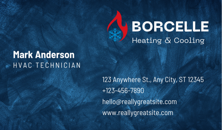 Blue HVAC Business Card Design - ShareEcard